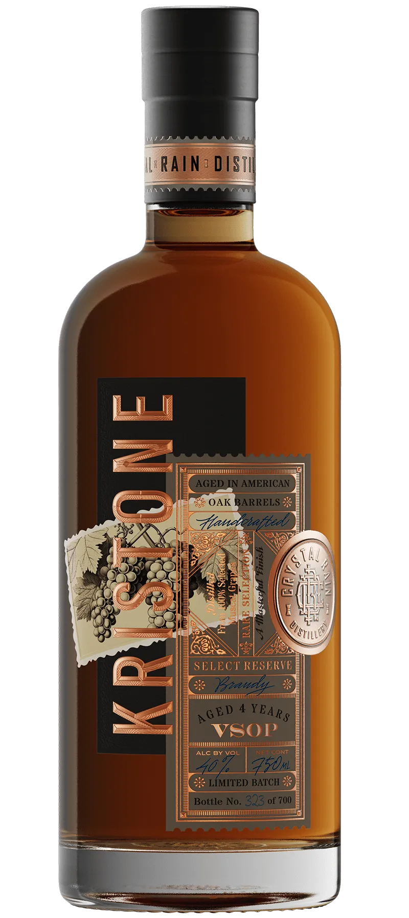 Kristone Limited Edition 4-Year Golden Muscat Brandy - Crystal Rain ...